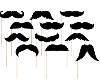 Printable Mustache Photo Booth Props Mustache Photobooth