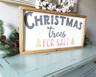 Christmas tree sign | Etsy