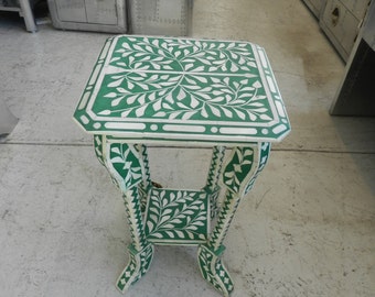 Bone inlay table | Etsy