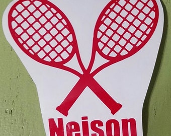Tennis racquet decal | Etsy