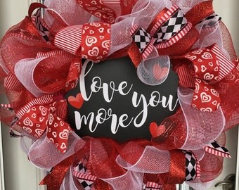 Valentine wreath | Etsy