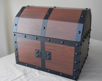 Wood treasure chest | Etsy