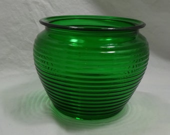 Vintage green glass | Etsy