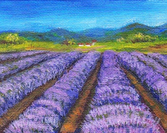 Lavender painting | Etsy