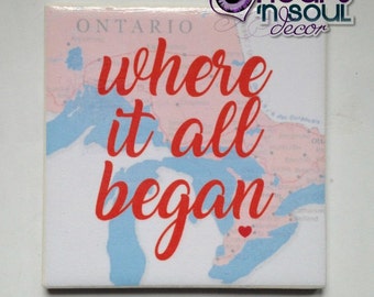 Where it all began map | Etsy