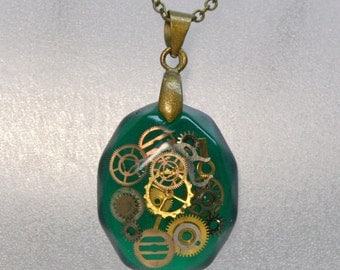 Items similar to Time Square: Modern Vintage Pendant Necklace ...