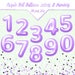 Purple Foil Balloon Letters & Numbers Alphabet Clipart