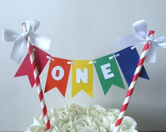 Rainbow cake topper | Etsy