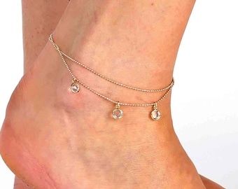 Gold anklet | Etsy