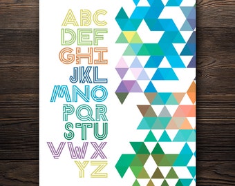 Geometric triangles | Etsy