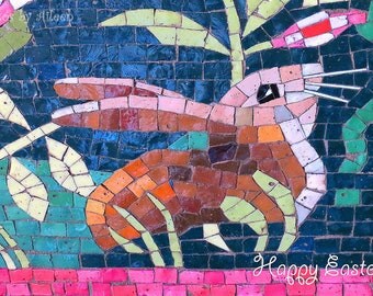 Rabbit mosaic | Etsy
