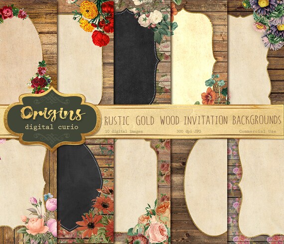 Party Invitation Rustic Background