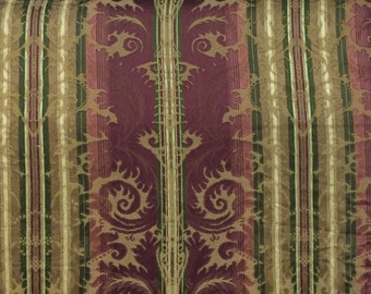 Green damask fabric | Etsy