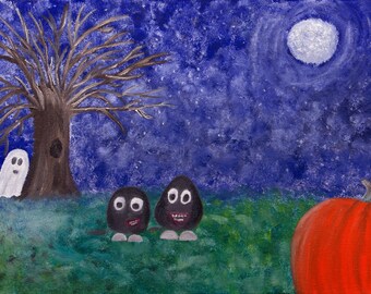 Halloween painting | Etsy