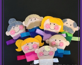Family finger puppet | Etsy