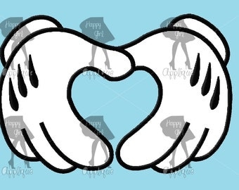 Mickey heart hands | Etsy
