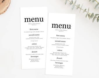 Rustic menu template | Etsy