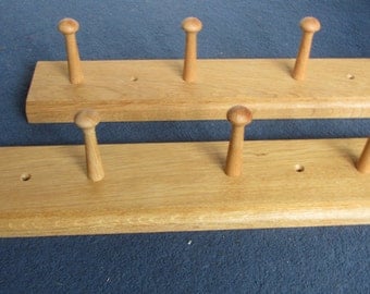 Solid Cherry Shaker Peg Rack 18 to 58 3-10 pegs