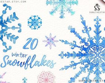 Snowflake clip art | Etsy