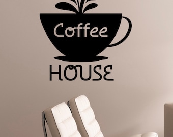 Coffee shop decals | Etsy