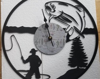 Fishing clock | Etsy