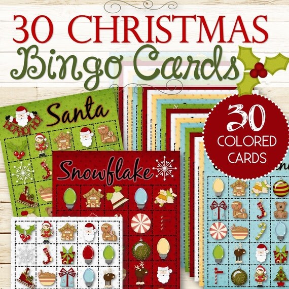 Items similar to 30+ Christmas Bingo Cards - INSTANT DOWNLOAD on Etsy