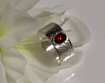 Red stone ring | Etsy