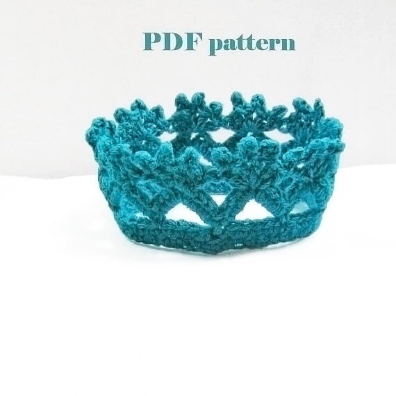 Crochet Crown Pattern Princess or Prince Crown PDF by lanadearg
