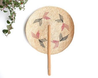 Straw fan | Etsy