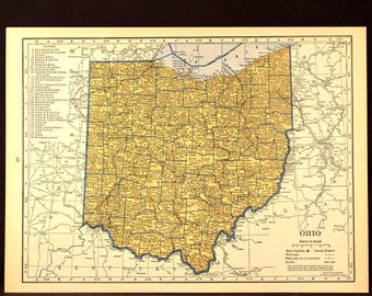 Ohio railroad map | Etsy