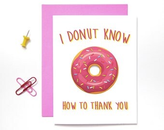 Donut thank you | Etsy