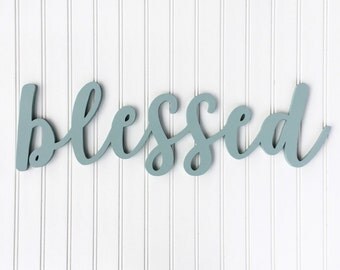 Cursive blessed | Etsy