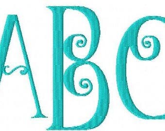 Swirl monogram | Etsy