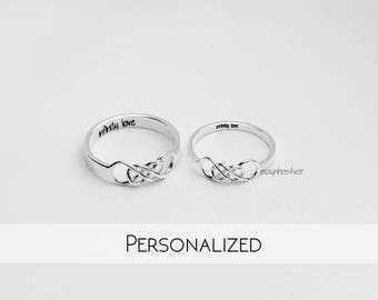 Couple infinity ring | Etsy