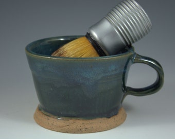 Pottery shaving mug | Etsy