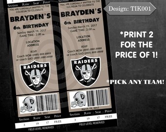 Raiders invitations | Etsy