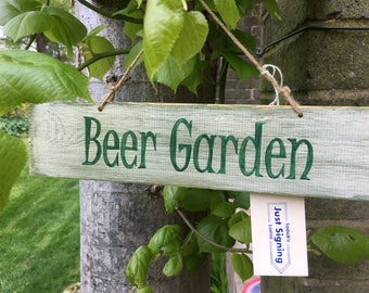 Beer garden sign | Etsy