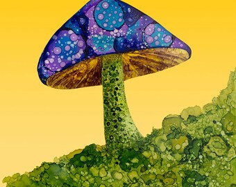 Mushroom tile | Etsy