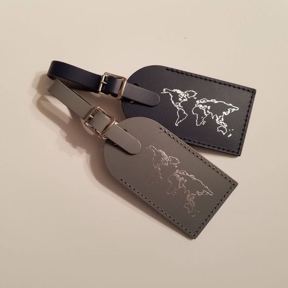 Outline of World Map Luggage Tag Gifts Traveler Wedding