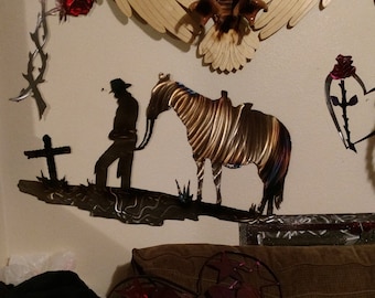 Cowboy wall art | Etsy
