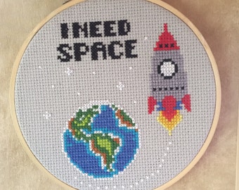 Space cross stitch | Etsy