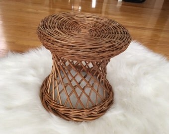 Wicker stool | Etsy