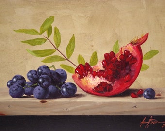 Grapes oil painting | Etsy