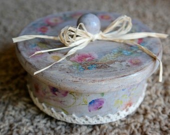 Round wood box | Etsy