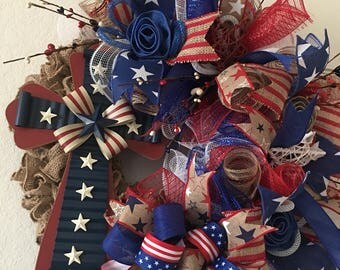 Veterans day wreath | Etsy