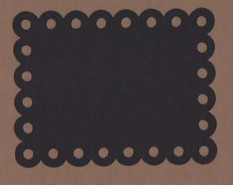 Scalloped rectangle | Etsy