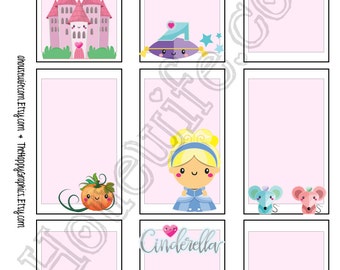 Cinderella stickers | Etsy