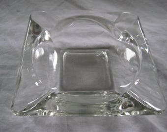 Heavy glass ashtray | Etsy