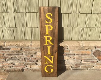 Spring wood signs | Etsy