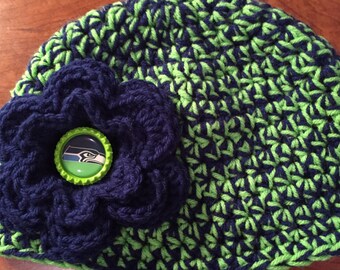 Seahawks crochet hat | Etsy